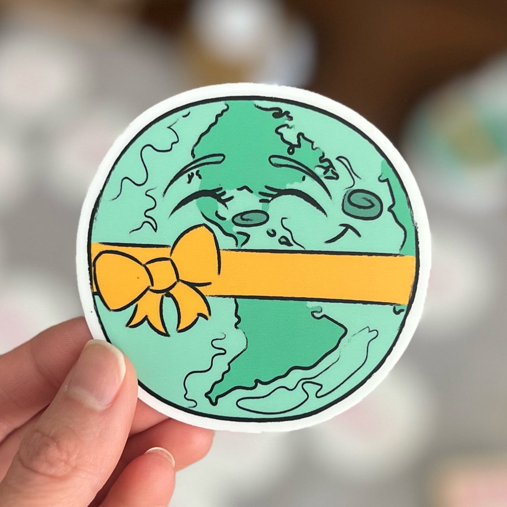 Free: Peace On Earth Matte Sticker – Kitschy Lemon
