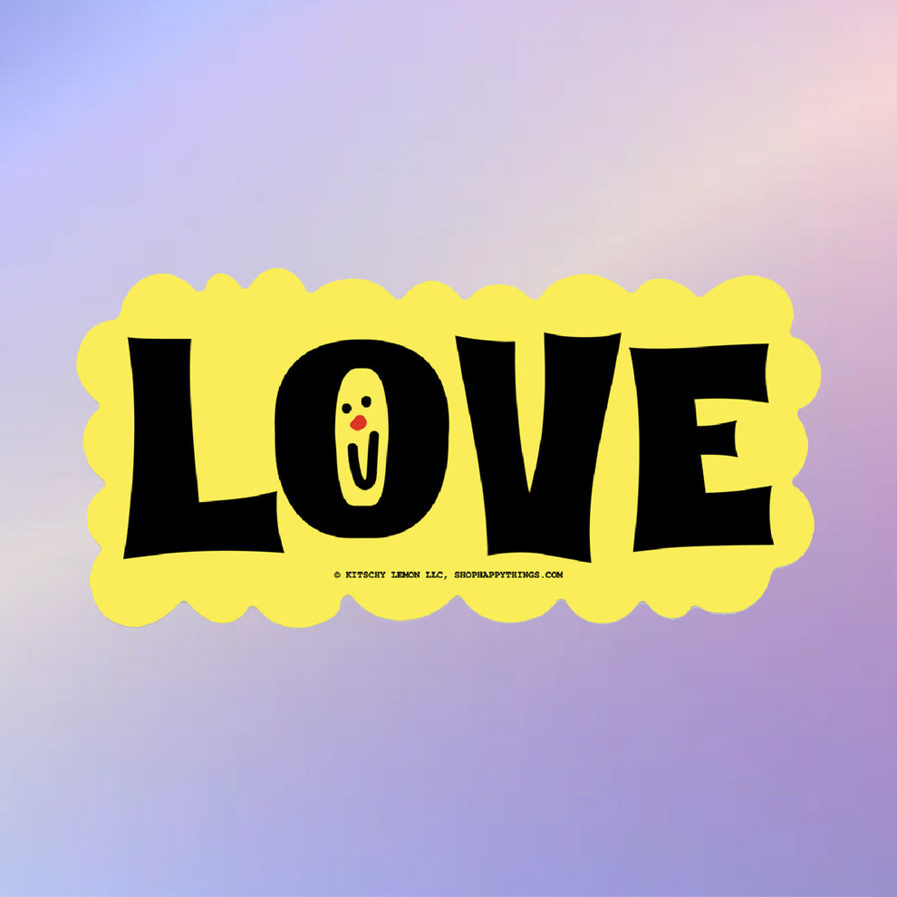 Spread Love Bumper Sticker – Kitschy Lemon