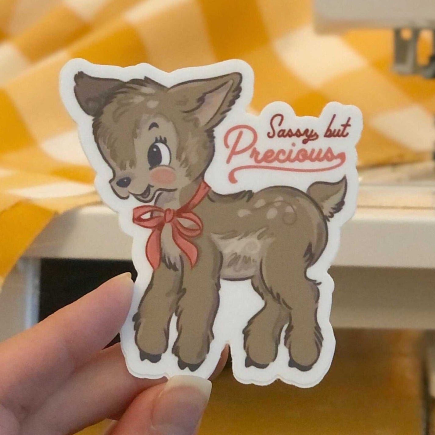 Sassy But Precious Deer Sticker – Kitschy Lemon